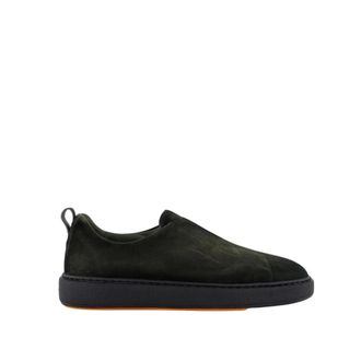Santoni Victor Baskets Nubuck - Homme - Chaussures - Vert - Taille: 44 EU