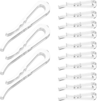 UPKOCH 100 StüCk Transparente Kunststoff WäScheklammern Mit ZäHnen FüR Hemden, Socken, Krawatten, Hosen, Praktische Mini-Clips FüR Haushaltsorganisation