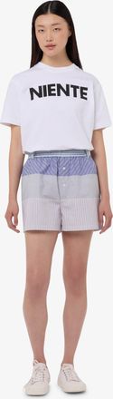 Moschino Short en popeline de coton imprim&eacute;e - Gris