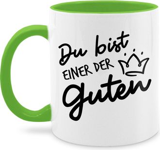 Shirtracer Tasse Tassen 325ml - Statement Sprüche - Du bist einer der Guten - Freundschaft Wertschätzung - 325 ml - Hellgrün - lustige kaffeetasse für gute freun
