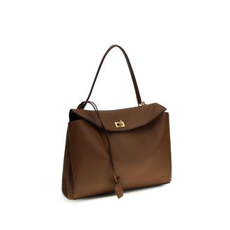 Balenciaga Womens Brown Calf Leather Bos Taurus Shoulder Bag