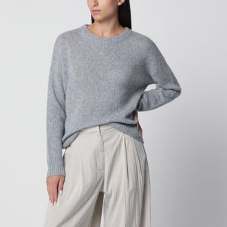 Lisa Yang Grey Lova cashmere and silk sweater