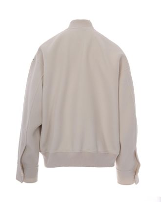 Sportmax Womens Bomber Jacket Ondata White Coat