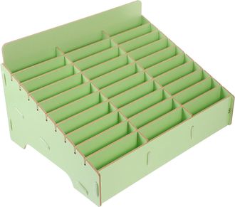 Cabilock Holz Multi Fach Handyhalter Organizer F&auml;cher Tischaufbewahrung Mehrzweck Mobiltelefon Box f&uuml;r B&uuml;ro und Meetingraum Robustes Holzmaterial Vielseitig f&uuml;