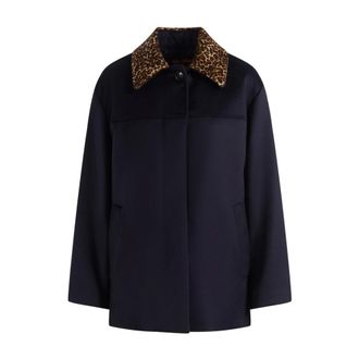 Max Mara Femme, Manteaux, Bleu, Taille: 38 FR Manteau droit