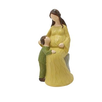 Cabilock Resin Mutter und Junge M&auml;dchen Skulptur Figur aus Hochwertigem Harz Dekorative Garten Wohnzimmerschmuck Robuste Wohnraumdeko Einzigartiges Geschenk f&uuml;