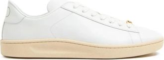 Valentino Garavani Homme, Chaussures, Blanc, Taille: 43 1/2 EU Baskets basses en cuir