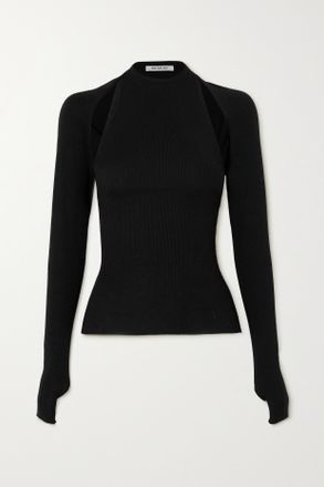 Peter Do Haut Dos Nu Convertible En Laine Mérinos Et Soie Mélangées - Noir