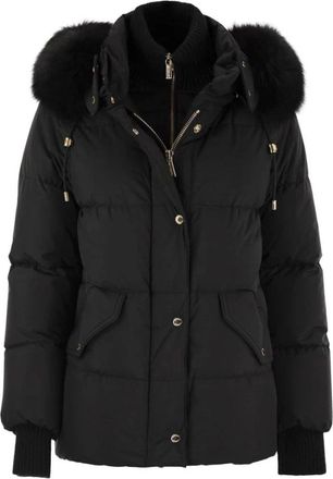 Moorer Femme, Vestes, Noir, Taille: 42 FR Attica-Stp Short Down Jacket