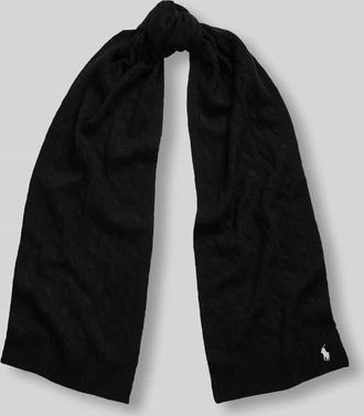 Polo Ralph Lauren Schal aus Schurwoll-Kaschmir-Mix mit Logo-Stitching