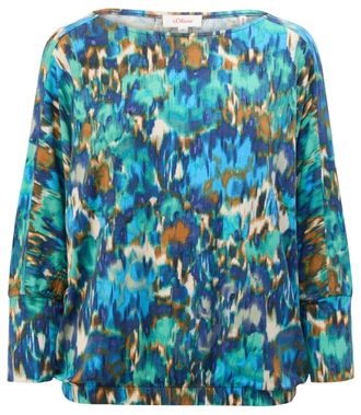 s.Oliver Damen T-Shirt Langarm Blue 32