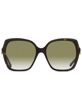 Jimmy Choo Eyewear lunettes de soleil Manon à monture oversize - Marron