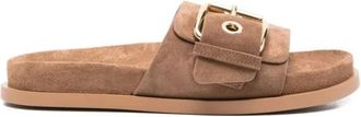 AGL Agl, Femme, Chaussures, Beige, Taille: 38 1/2 EU Cristina Suede Sandales