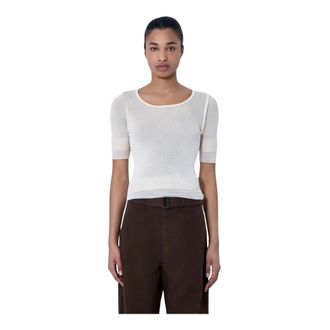 Christophe Lemaire Sheer Strickoberteil - - Knitwear - Damen - Beige - L