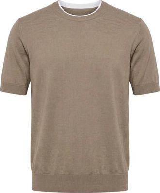 PESERICO Homme, Pulls, Brun, Taille: XL T-shirt &agrave; col rond