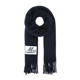 Marni Mitternachtsblauer Schal aus Alpaka-Mischgewebe - - Accessories - Herren - Blau - ONE SIZE