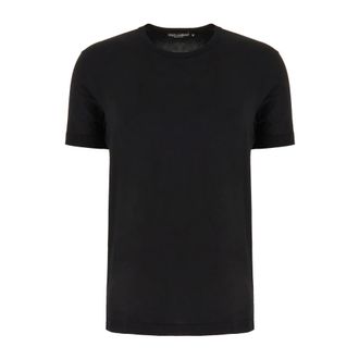 Dolce & Gabbana Homme, Tops, Noir, Taille: S T-Chemises