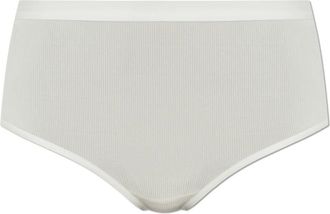 Maison Margiela Femme, Sous-v&ecirc;tements, Beige, Taille: 36 FR Culottes en maille c&ocirc;tel&eacute;e