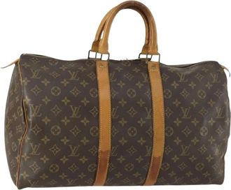 Louis Vuitton unisex, Pre-owned, Brun, Taille: ONE Size Sac de voyage Keepall en toile Monogram Pre-owned