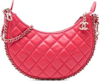 Chanel Sac bandouli&egrave;re matelass&eacute; en cuir dagneau pr&eacute;-aim&eacute; - Femme - Pre-owned - Rose - Taille: ONE Size