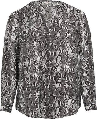 s.Oliver Langarmbluse Bluse Bluse mit Animal-Print aus Viskosemix