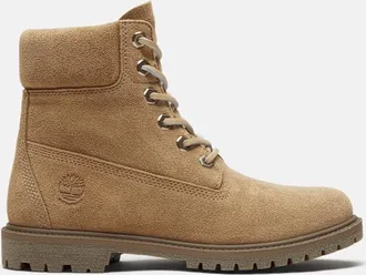 Timberland Wasserdichter Timberland 6-Inch Mix Tape Boot f&uuml;r Damen in Beige, Damen, Beige, Gr&ouml;&szlig;e