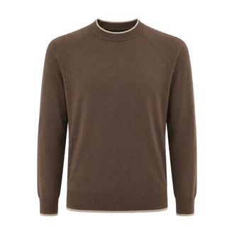 Eleventy Homme, Pulls, Brun, Taille: L Pull col rond