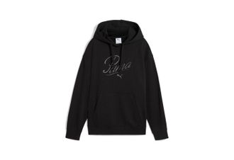Puma Kapuzensweatshirt ESS SCRIPT COMFORT HOODIE TR mit gro&szlig;em Print, mit K&auml;ngurutasche, mit verstellbarer Kapuze