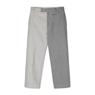 Thom Browne Klassische graue zweifarbige Hose - - Trousers - Herren - Grau - XL