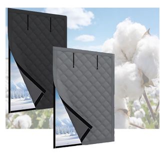 Generic Winter Isolierte Fensterabdeckung f&uuml;r Fenster 60 90 120 160cm, Schallschutz Winddicht Isolierfolie Fenster Isolierung H&auml;lt Warm w&auml;rmeschutzvorhang f&uuml;r