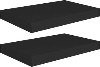 Generic Schwebendes Wandregal, 4 St&uuml;ck, MDF, Hochglanz-Wei&szlig;, Schwebendes Regal, 23/40/50/60/80/90/120 cm, Wandregal f&uuml;r Wohnzimmer/Arbeitszimmer/Bad/K&uuml;che (40