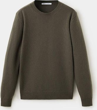 Mango Pull-over maille laine m&eacute;lang&eacute;e kaki - Homme - XXL - MANGO MAN
