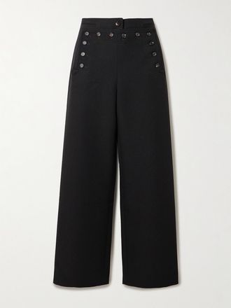 Bode Pantalon Droit En Serge De Laine Sailor - Noir