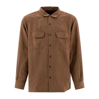 Engineered Garments Homme, Chemises, Brun, Taille: S Camp Collar Button-Up Shirt