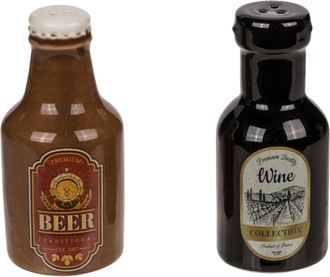 Out of the Blue Salz u. Pfefferstreuer Bier & Wein Gewürzstreuer Salzstreuer Flasche Kochen Deko