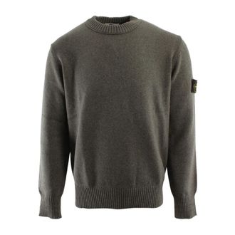 Stone Island Rundhals-Pullover mit lockerem Schnitt - - Knitwear - Herren - Grau - L