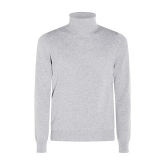 Malo Homme, Pulls, Gris, Taille: M Pull Col Roul&eacute; en Cachemire
