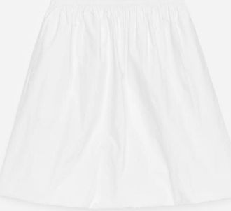 Arket Taftrock Mit Aufgebauschtem Saum -Wei&szlig;