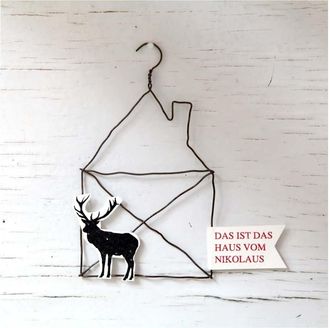 Good old Friends X-Mas Draht-Ornament Das Haus vom Nikolaus