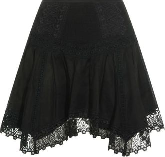 Charo Ruiz Ibiza Femme, Jupes, Noir, Taille: 40 FR Talea Lace Mini Skirt