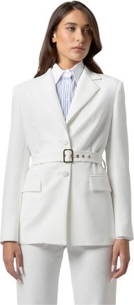 Kocca Femme, Vestes, Blanc, Taille: 40 FR Blazer Professionnel Ceintur&eacute;