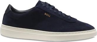 HUGO BOSS Homme, Chaussures, Bleu, Taille: 43 EU Leather Sneakers