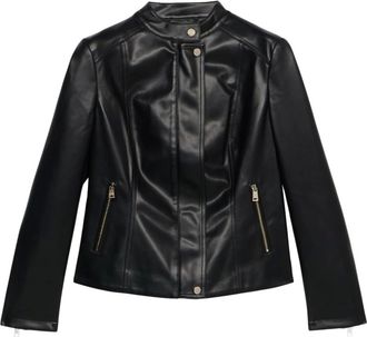 Oltre Femme, Vestes, Noir, Taille: 42 FR Veste Courte avec Zips D&eacute;coratifs