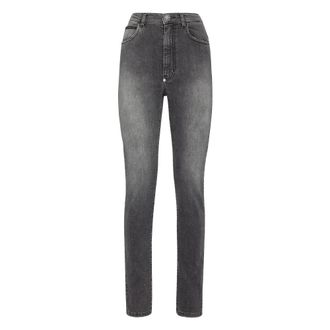 Philipp Plein Femme, Jeans, Gris, Taille: W31 Super High Waist Jegging