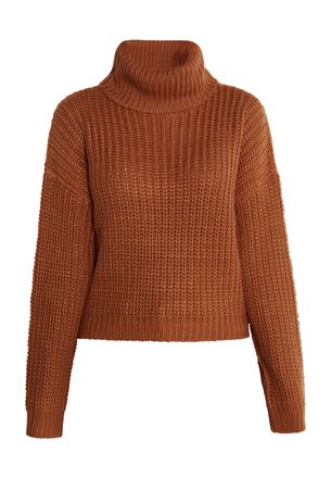Mymo Strickpullover Damen hellbraun