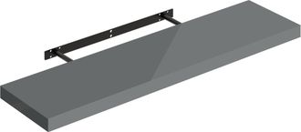 Woltu Wandregal Regal Wand Schweberegal Regalbrett Wandboard mit Metallhalterung, unsichtbare Montage, für Küche Badezimmer Wohnzimmer Schlafzimmer, aus MDF