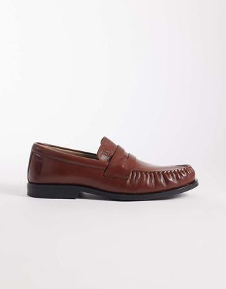 Calvin Klein Loafer aus Leder in Braun-Brown