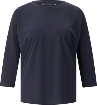 Raffaello Rossi Femme, Blouses et Chemises, Bleu, Taille: 42 FR Chemisier &agrave; col rond et manches 3/4