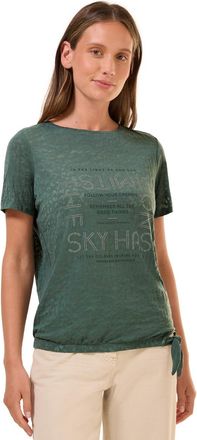 Cecil Burn Out Domestud FP T-Shirt Dark balmy Khaki L