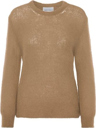 Americandreams Americandreams, Femme, Pulls, Brun, Taille: 42 FR Ulla O Neck Knit Pullover
